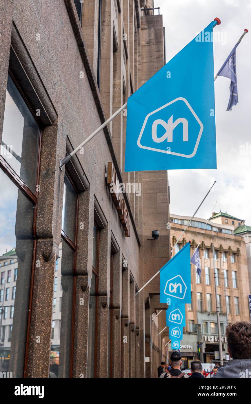 The Hague, Netherlands - October 7, 2021: Logo of Albert Heijn at a ...