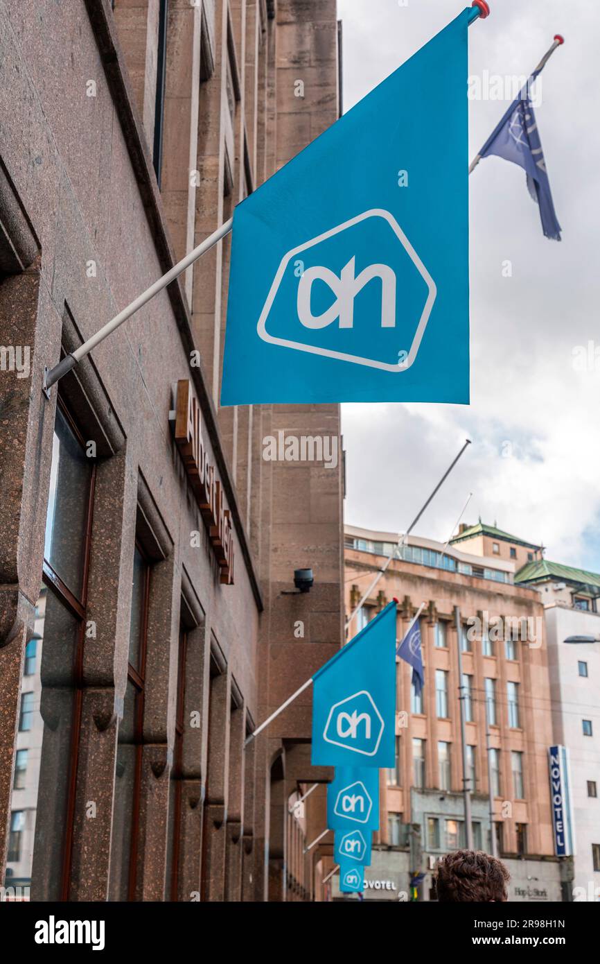 The Hague, Netherlands - October 7, 2021: Logo of Albert Heijn at a ...