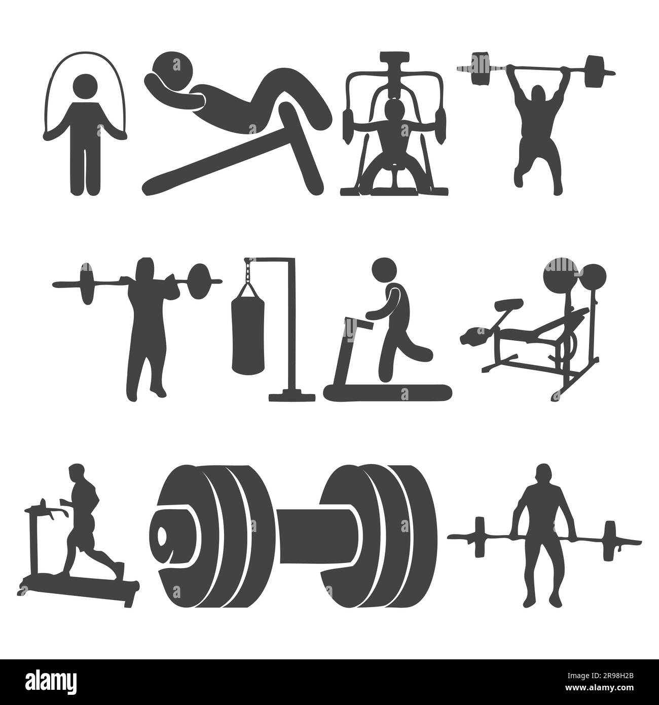 vector gym icons collection Stock Vector Image & Art - Alamy