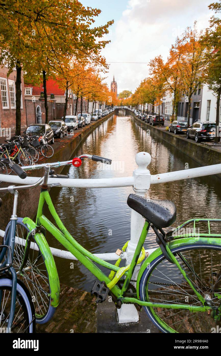 Delft, The Netherlands - Octorber 5, 2021: Street view and a scene from ...