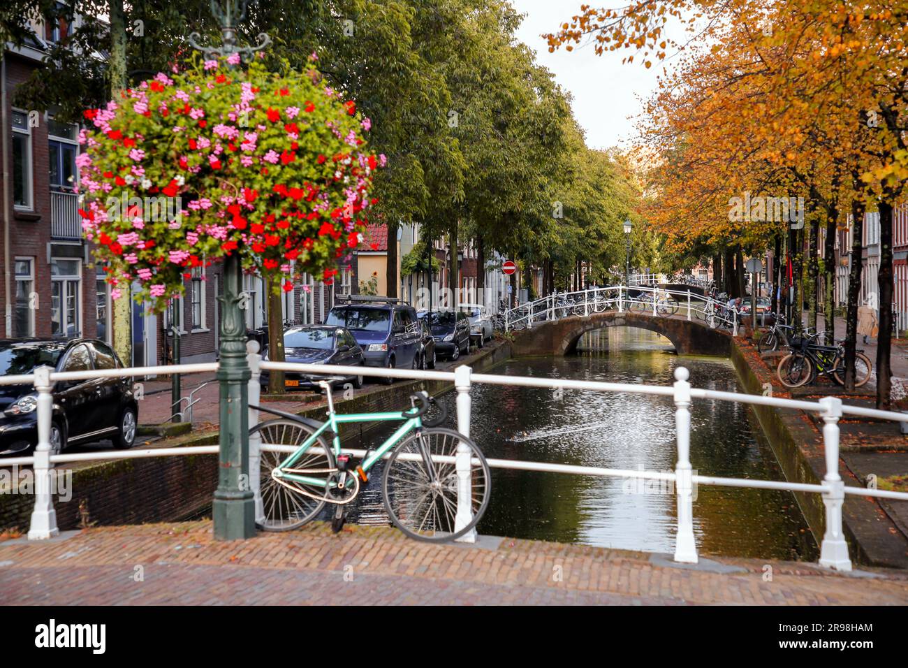 Delft, The Netherlands - Octorber 5, 2021: Street view and a scene from ...