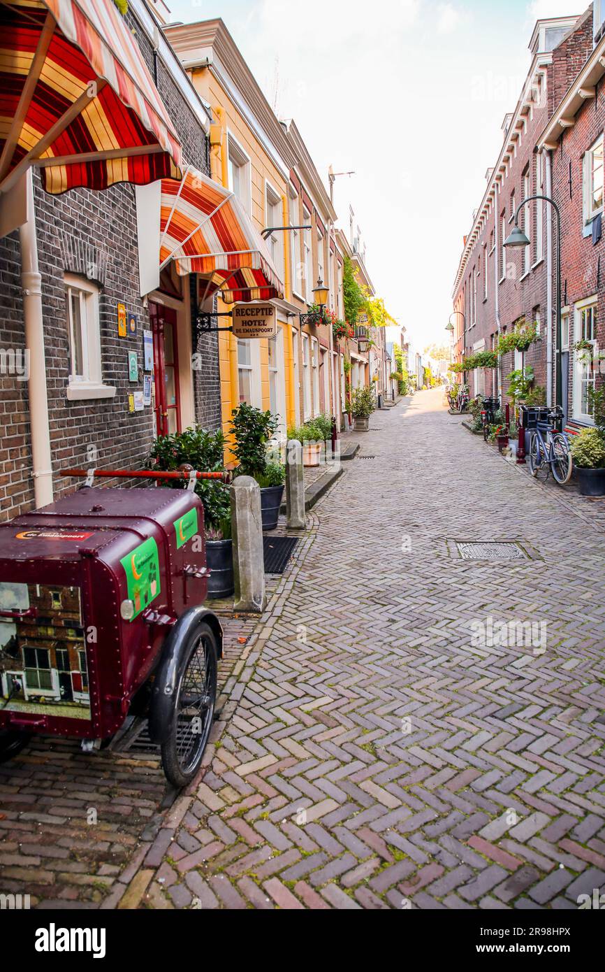 Delft, The Netherlands - Octorber 5, 2021: Street view and city scenes ...