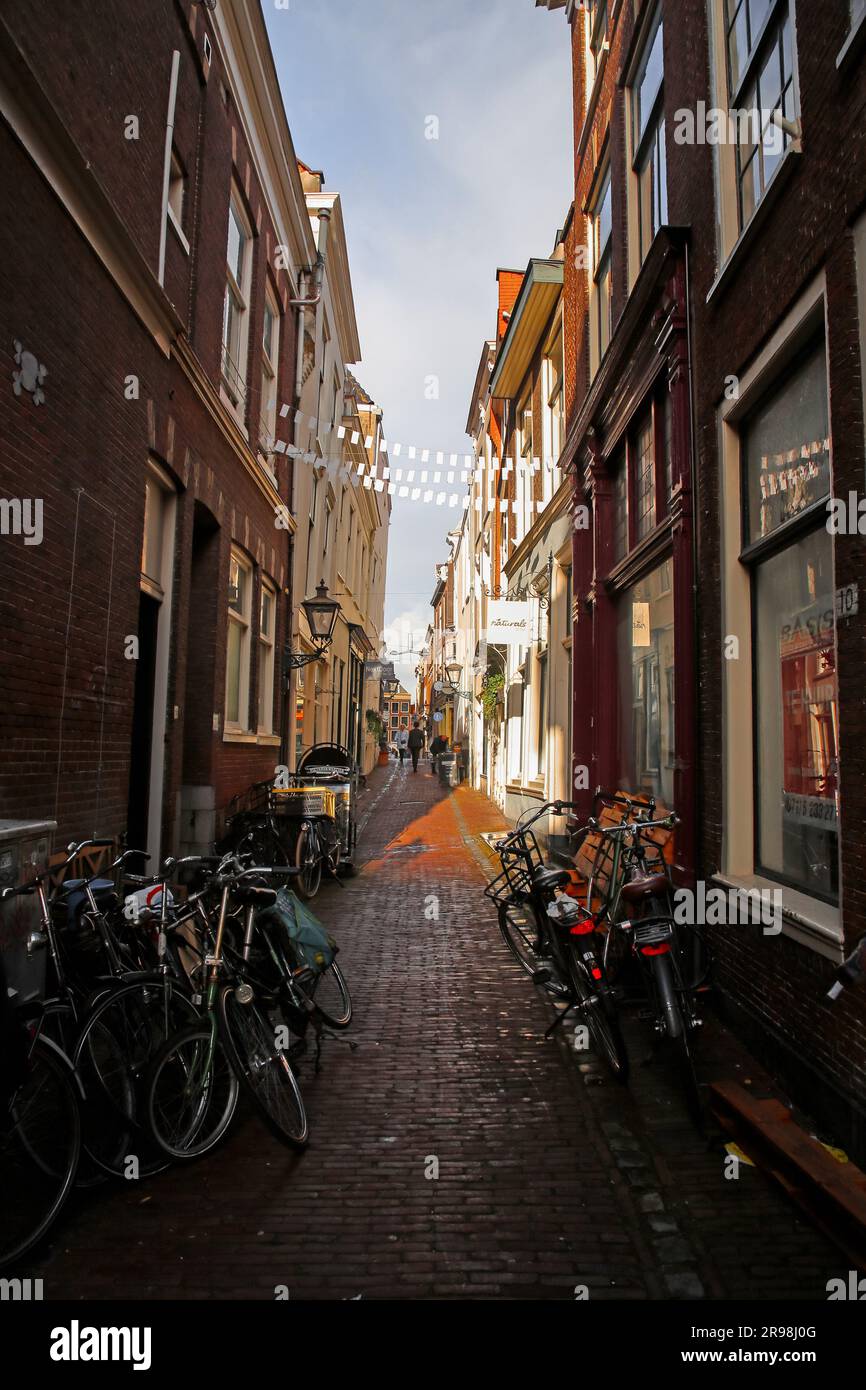 Leiden, Netherlands - October 6, 2021: Street view and generic ...