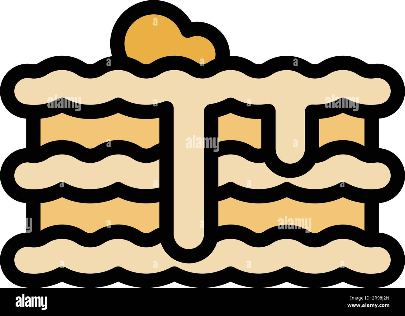 Cheese lasagna icon outline vector. Lasagne pasta. Italian food color flat Stock Vector Image ...