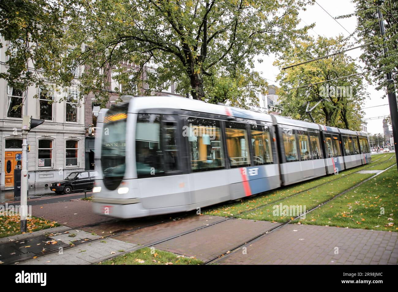 Rotterdam, Netherlands - October 6, 2021: Modern light rail city tram ...