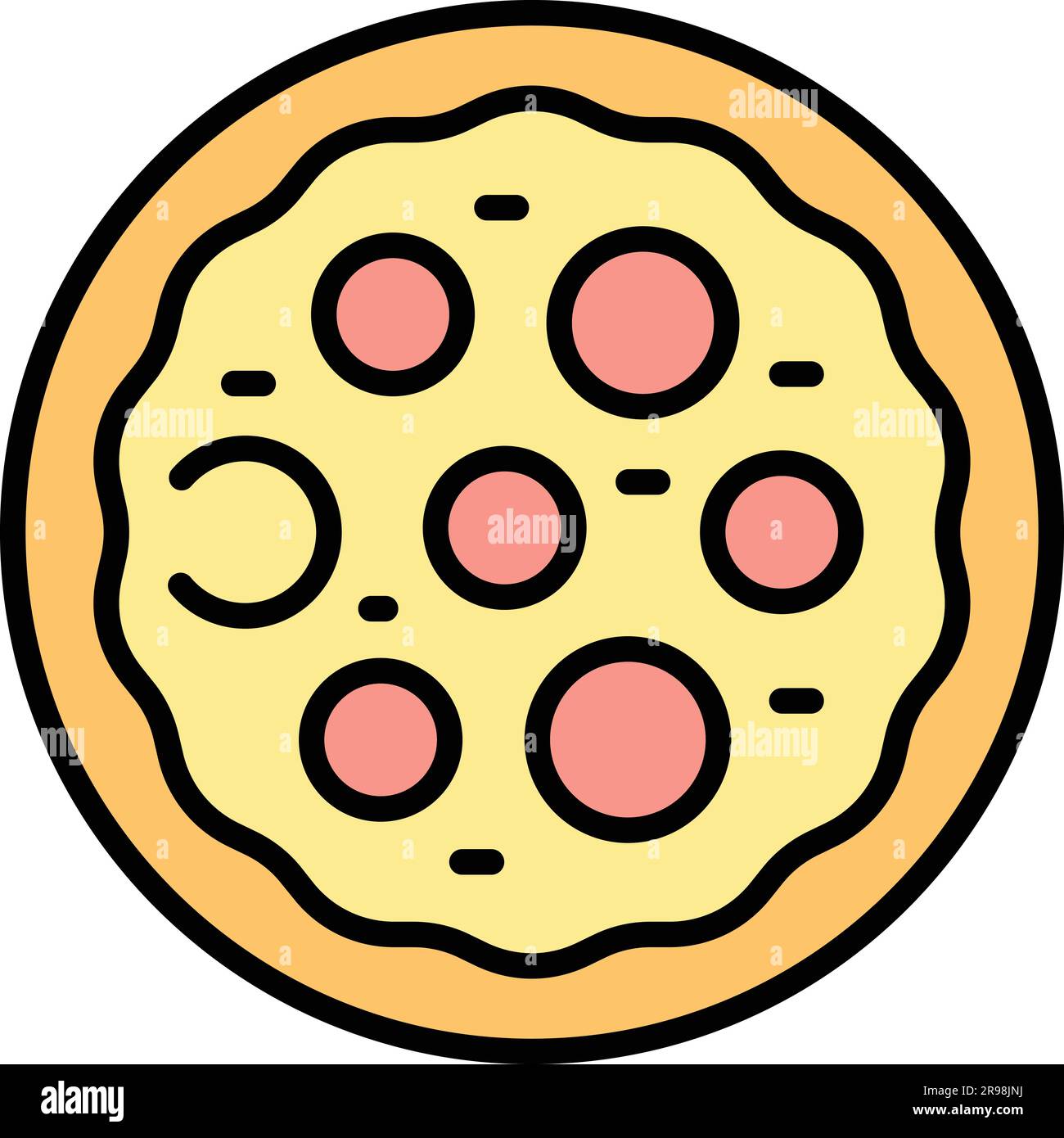 Italian pizza icon outline vector. Fresh italy cheese. Cook pizzeria ...