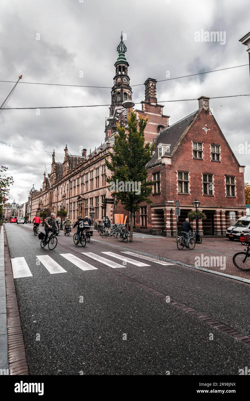 Leiden, Netherlands - October 7, 2021: Front view of Leiden City Hall ...
