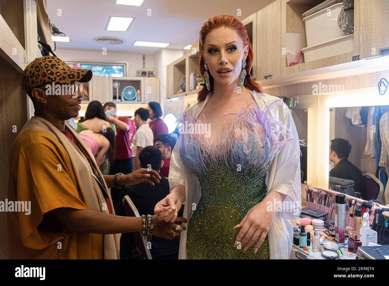 Pattaya, Thailand. 24th June, 2023. Melony Munro, Miss USA, prepares ...