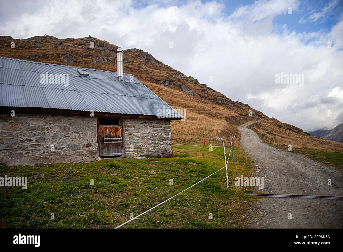 Traditional swiss mountain hut in the swiss alps, Switzerland Stock ...