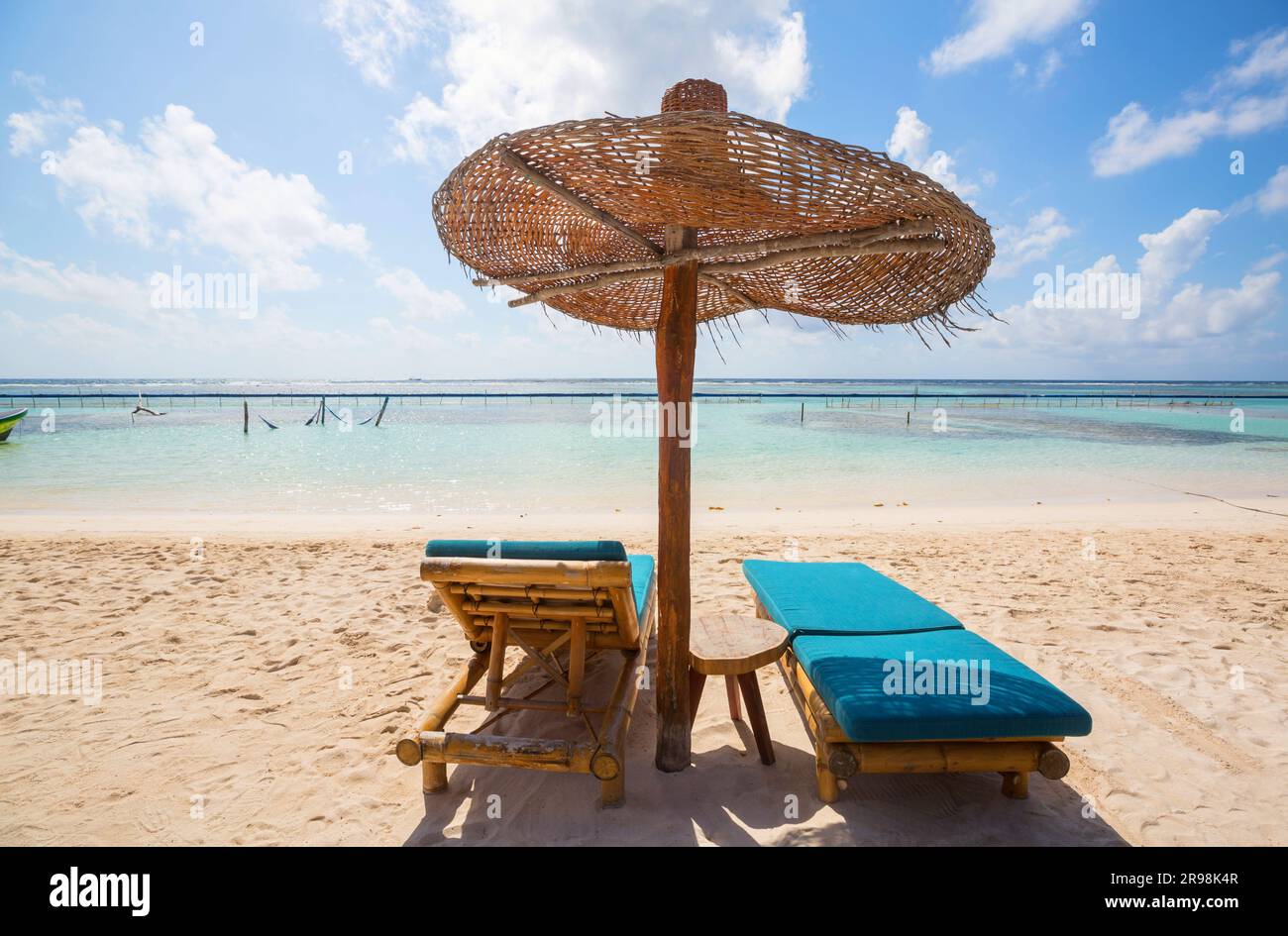 Luxury beach in ocean coast. Holiday and vacation concept. Tropical ...