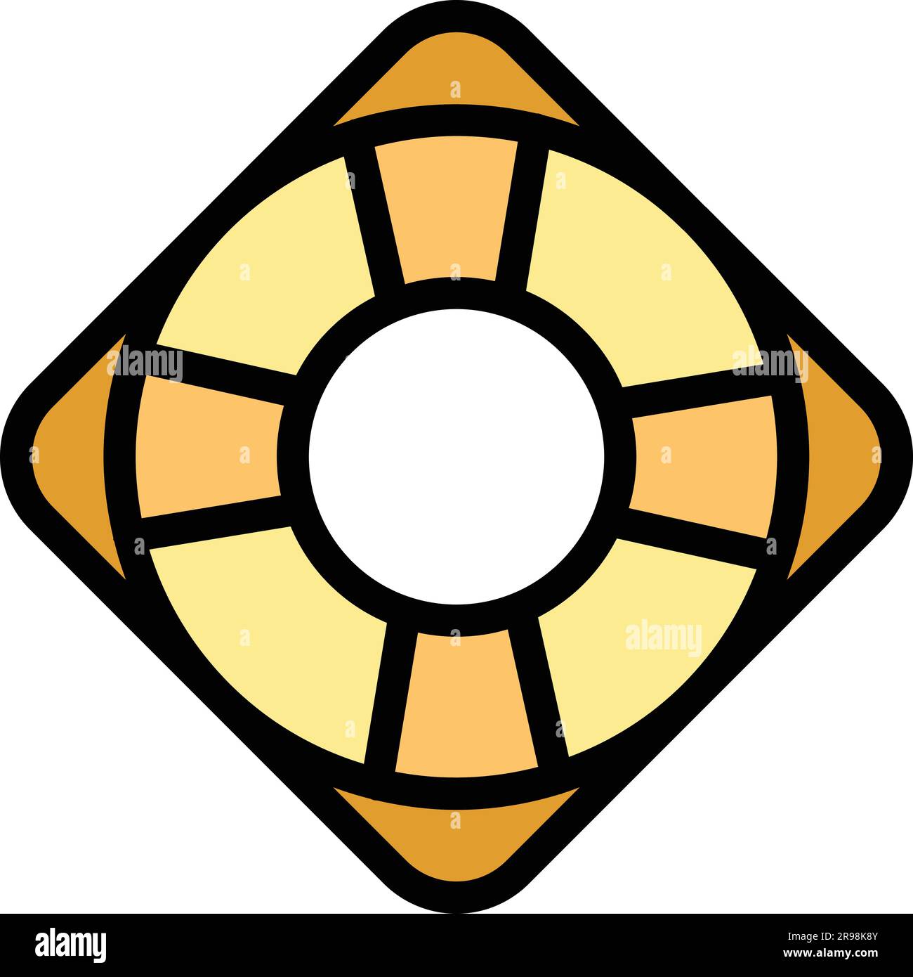 Lifebuoy icon outline vector. Safety buoy ring. Rescue lifebuoy color flat Stock Vector Image ...