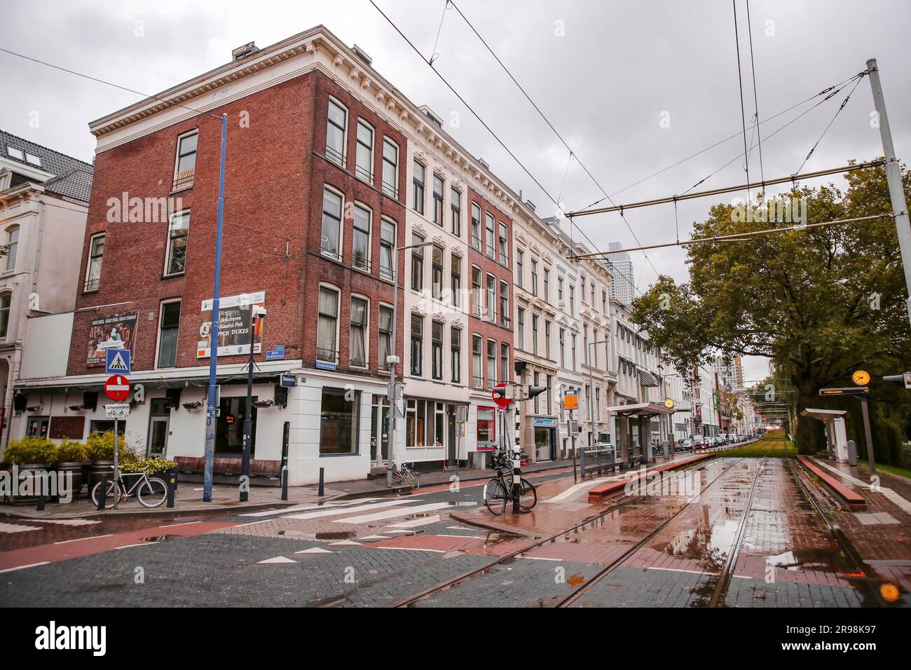 Rotterdam, NL - October 6, 2021: Street view and generic architecture ...