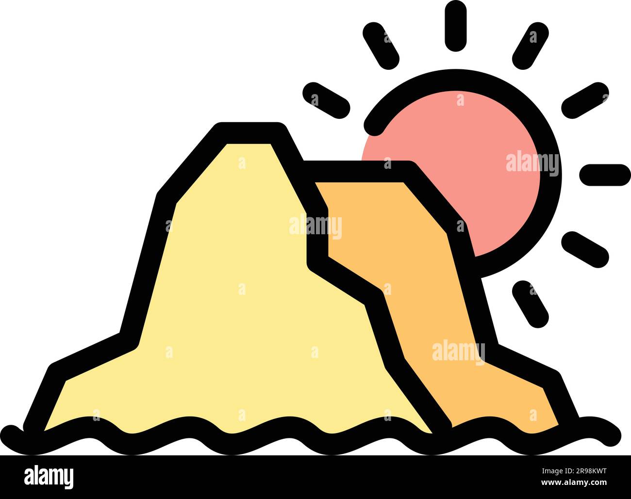 Panoramic volcano Stock Vector Images - Alamy