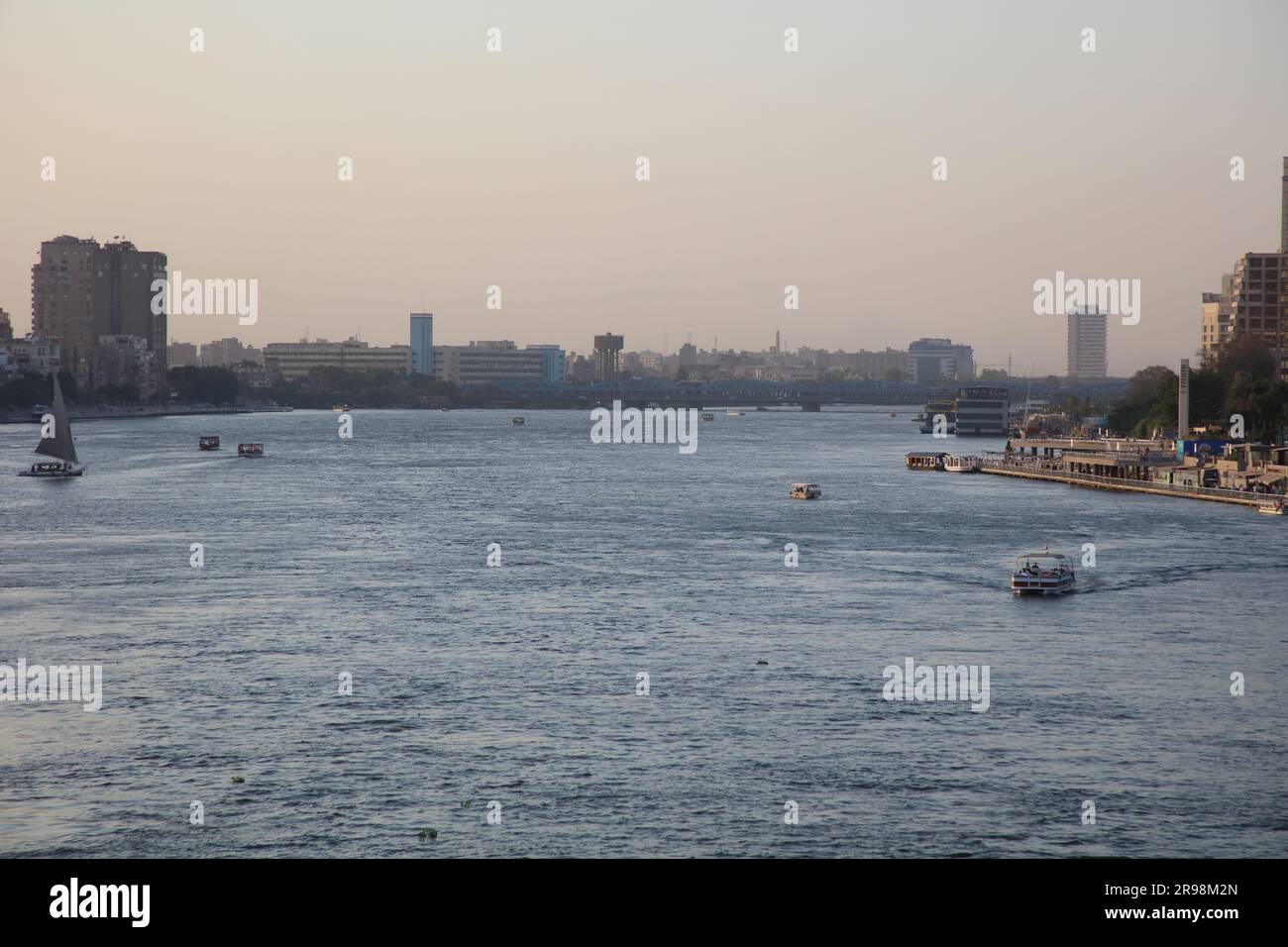 The Nile and Imbaba Bridge Stock Photo - Alamy