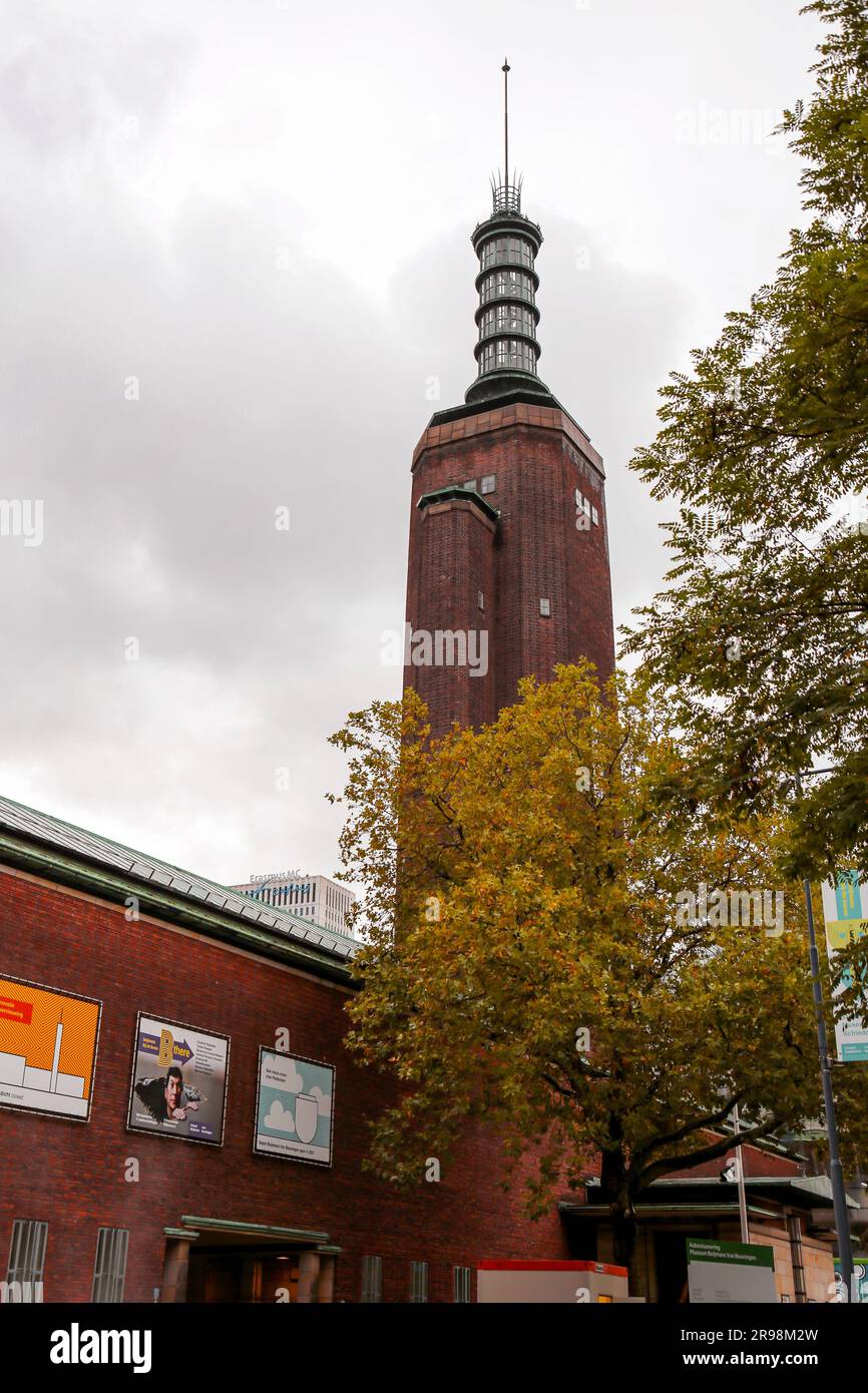 Rotterdam, Netherlands - October 6, 2021: Tower of Museum Boijmans van ...