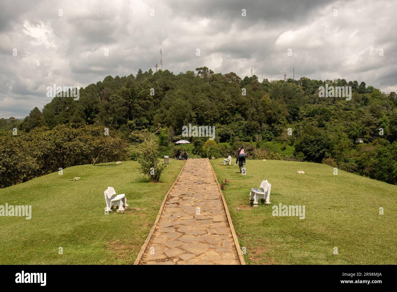 A scenic pathway ascending towards a stunning hill in El Morro de ...