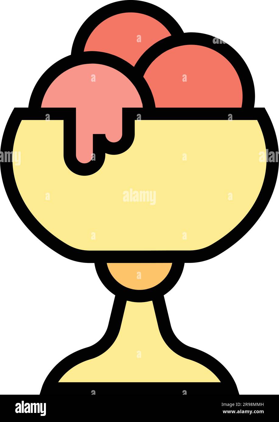 Ice gelato icon outline vector. Ice cream. Summer dessert color flat ...