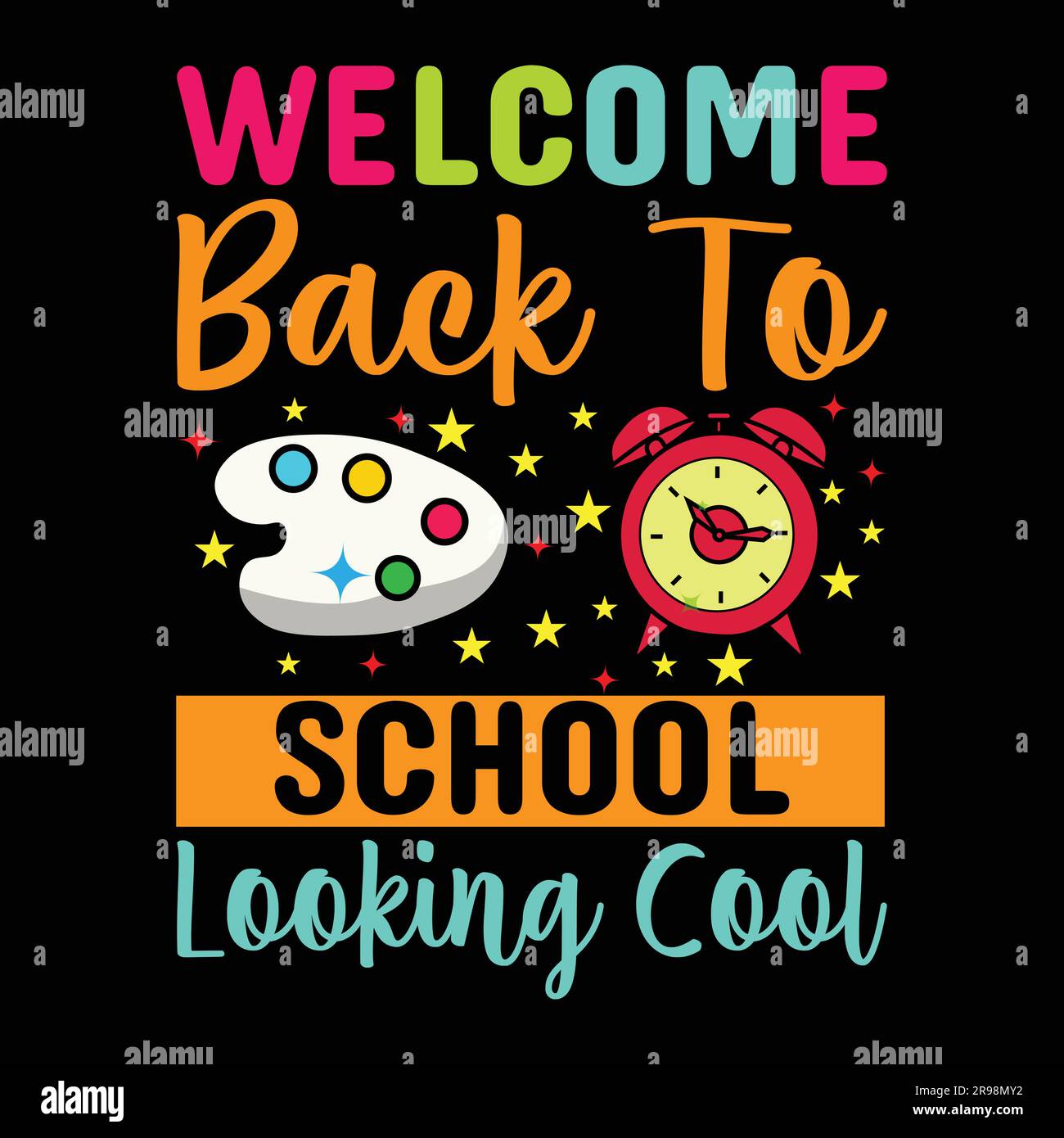 welcome back to school looking cool t-shirt design, back to school ...