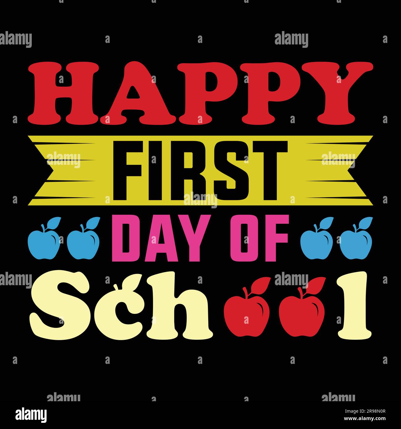 Happy first day of school t-shirt design, back to school t-shirt design ...