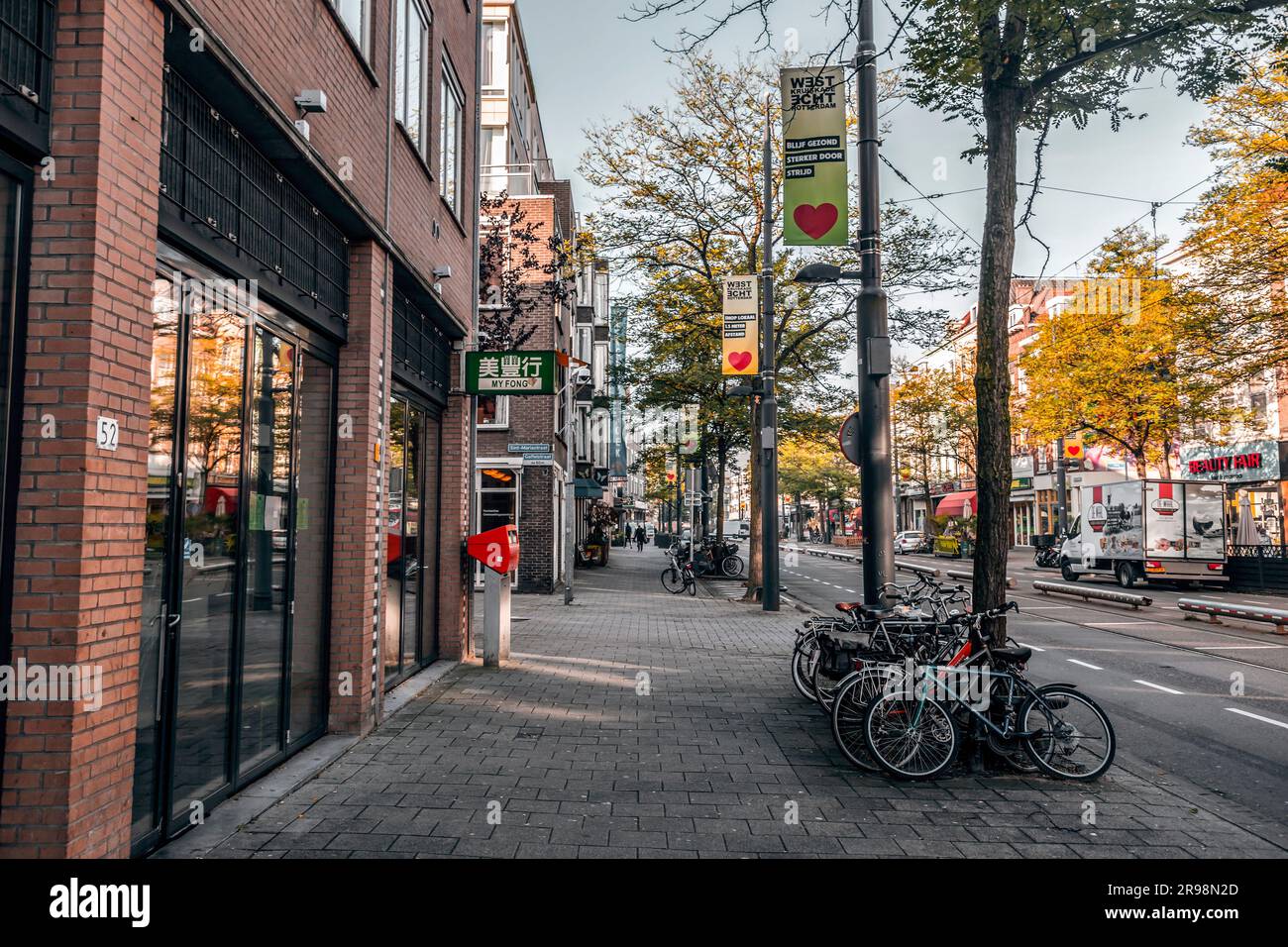 Rotterdam, Netherlands - October 8, 2021: Street view and generic ...