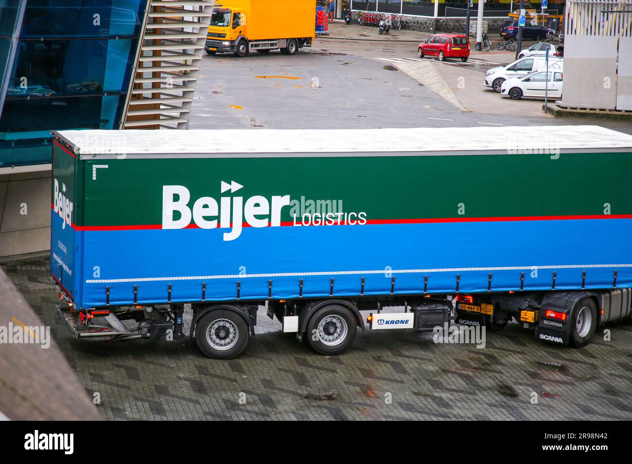 Rotterdam, NL - October 6, 2021: Delivery truck of Beijer Logistics at ...