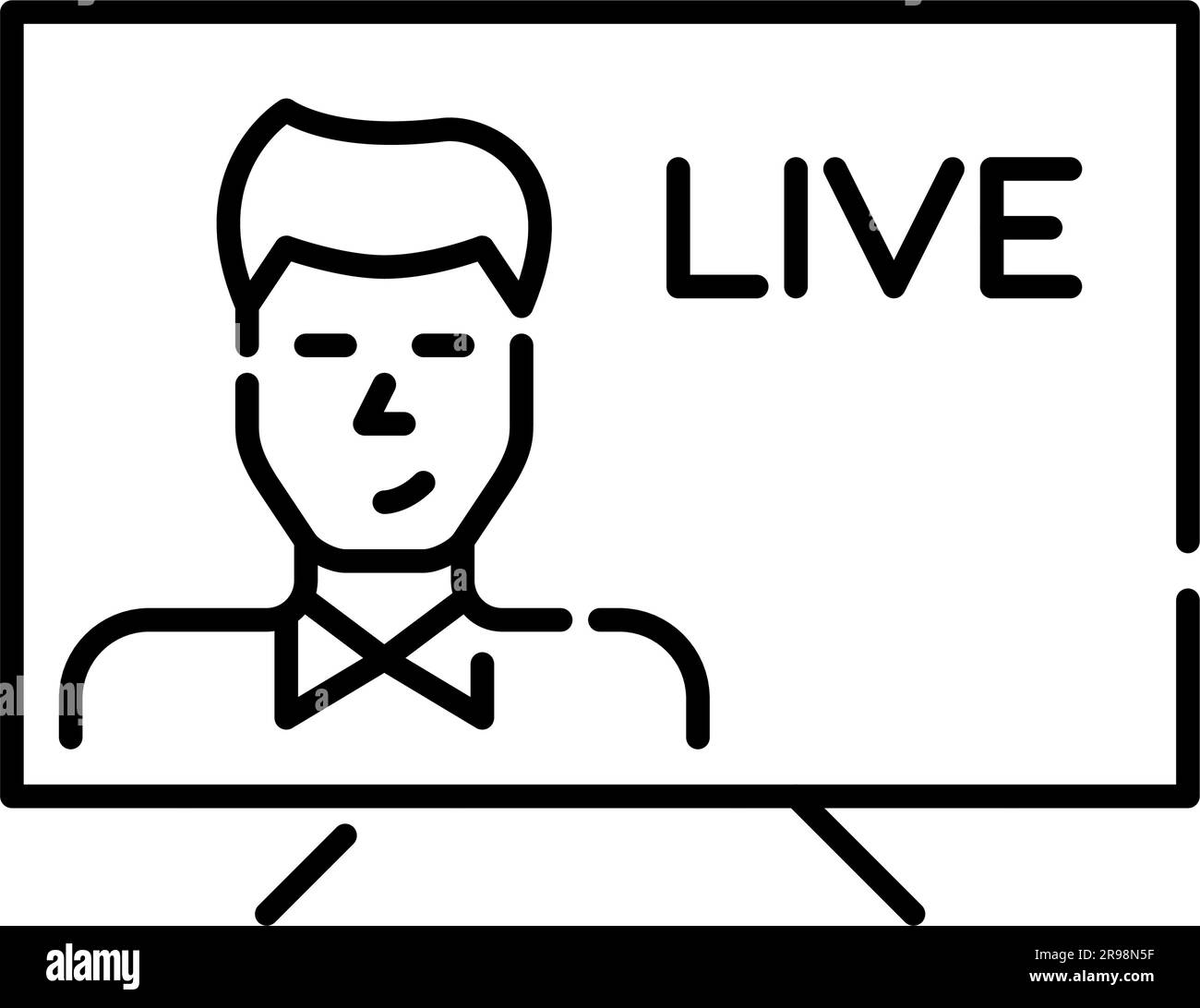 Television presenting Black and White Stock Photos & Images - Alamy