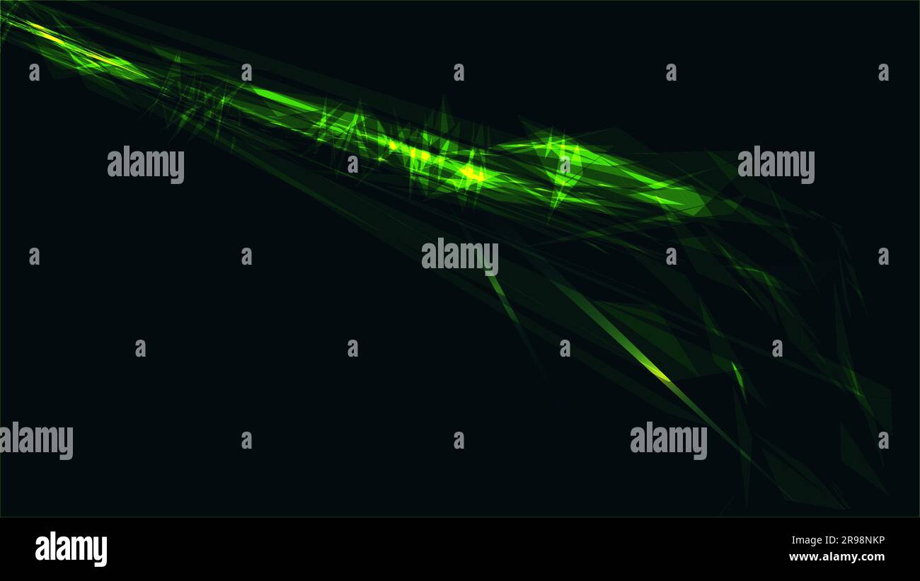 Green abstract digital high-tech magic cosmic energy electric bright ...