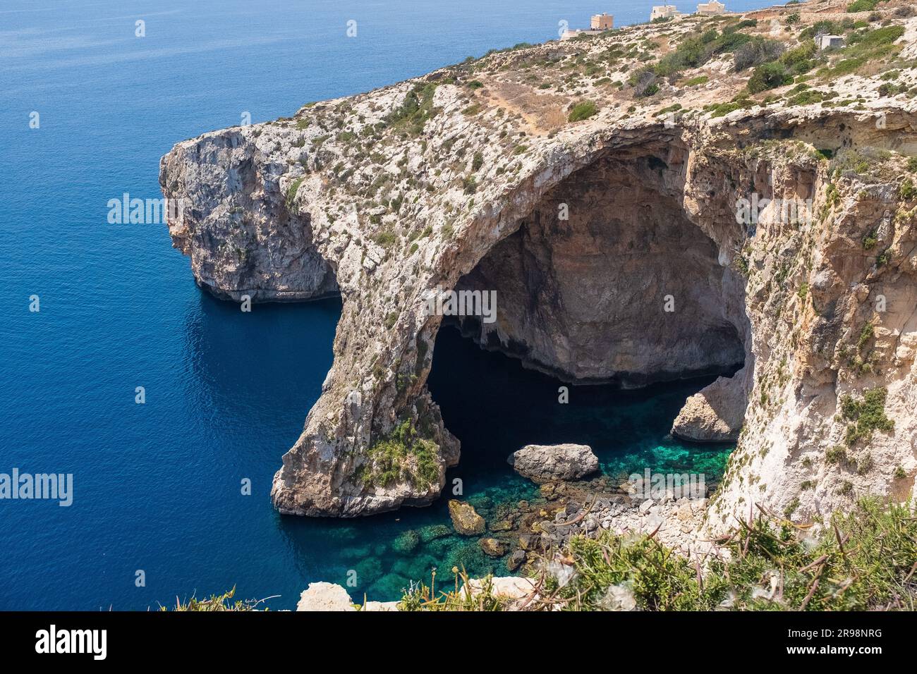 The Blue Grotto sea cavern in Malta. One of the main tourist ...