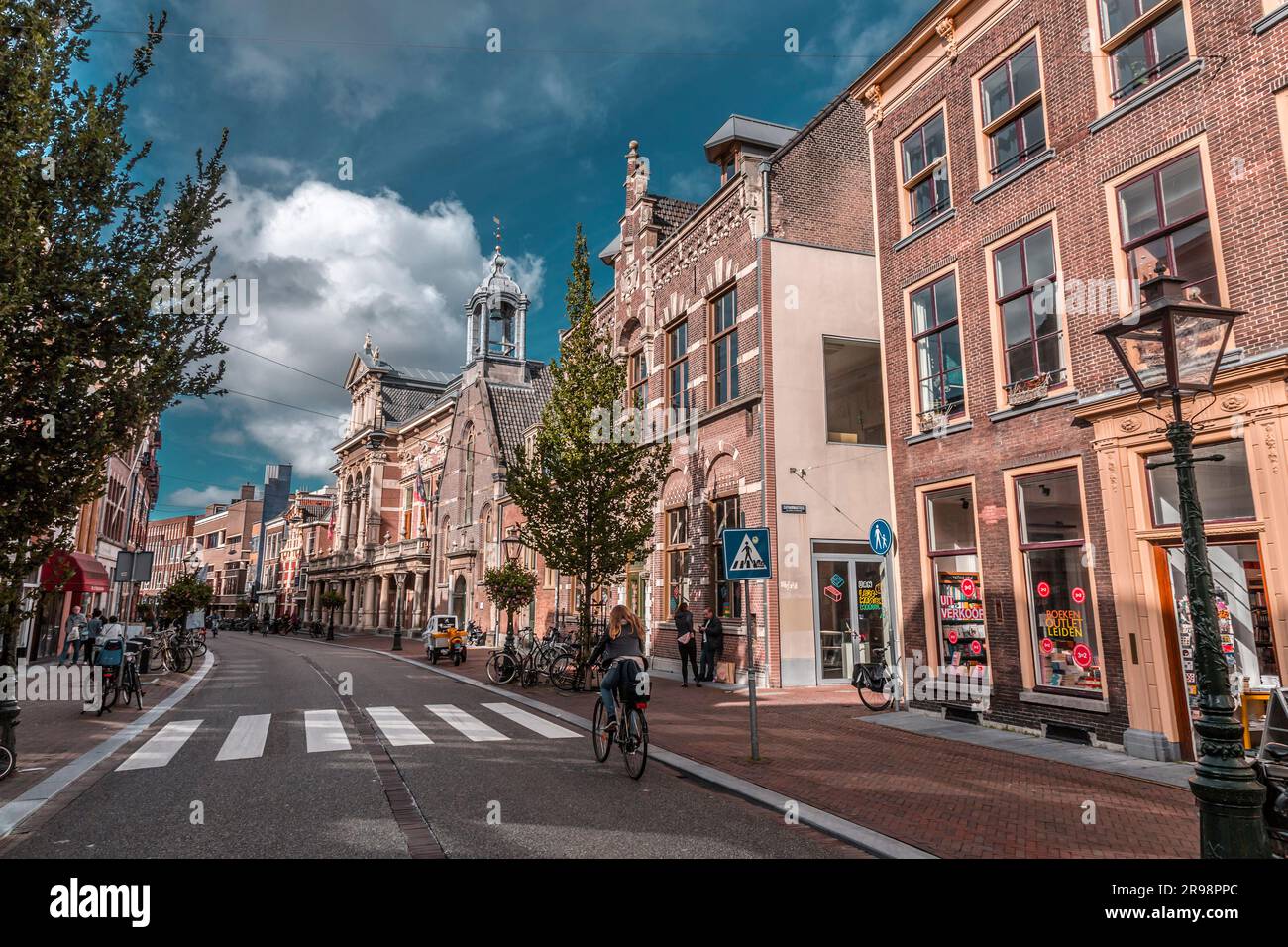 Leiden, Netherlands - October 7, 2021: Street view and generic ...