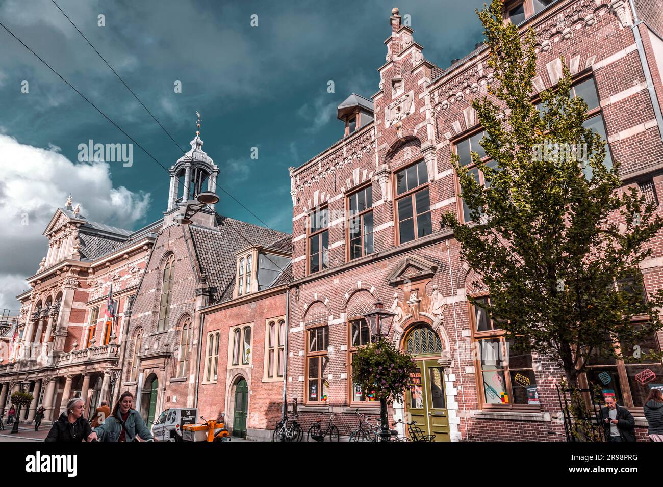 Leiden, Netherlands - October 7, 2021: Street view and generic ...