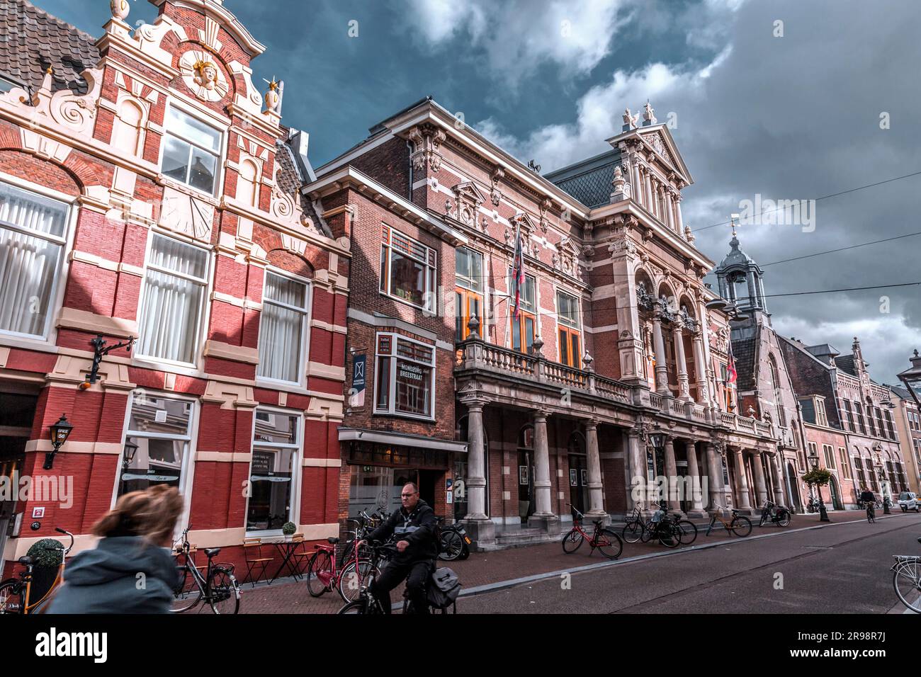 Leiden, Netherlands - October 7, 2021: Street view and generic ...