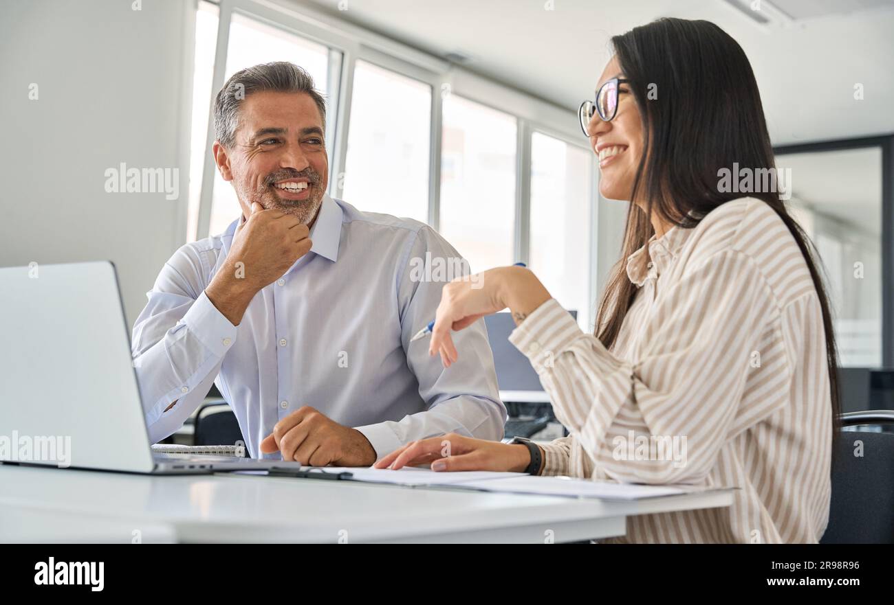 Professional working talking on hi-res stock photography and images - Alamy