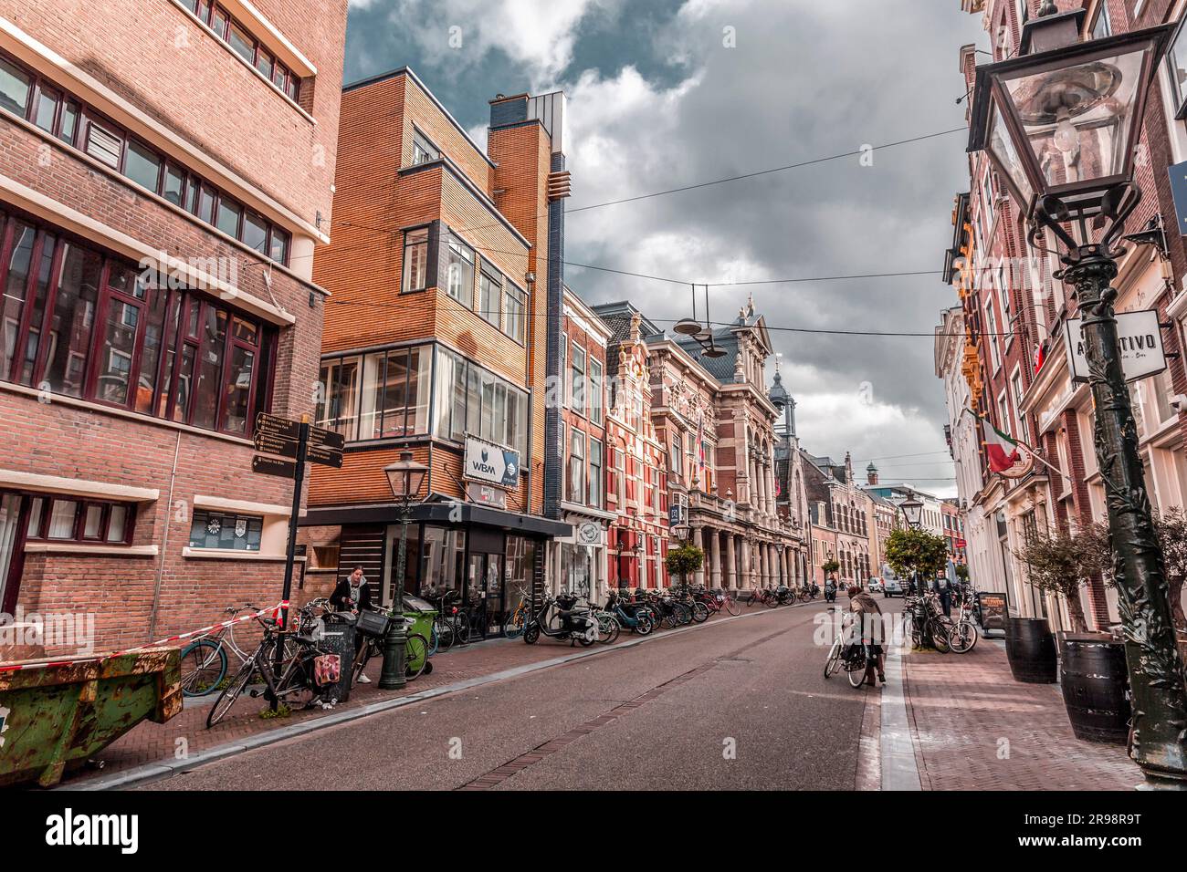 Leiden, Netherlands - October 7, 2021: Street view and generic ...