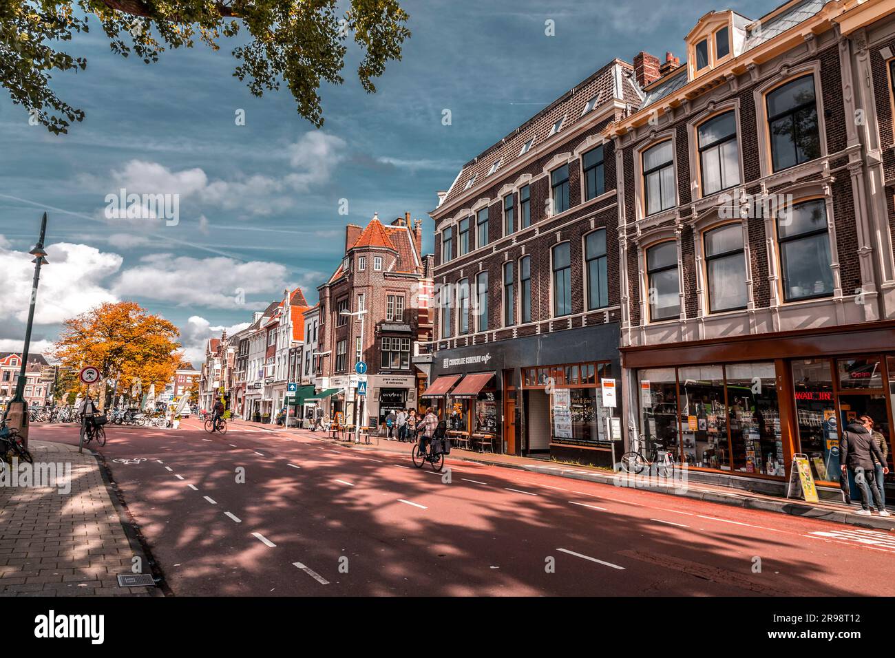 Leiden, Netherlands - October 7, 2021: Street view and generic ...