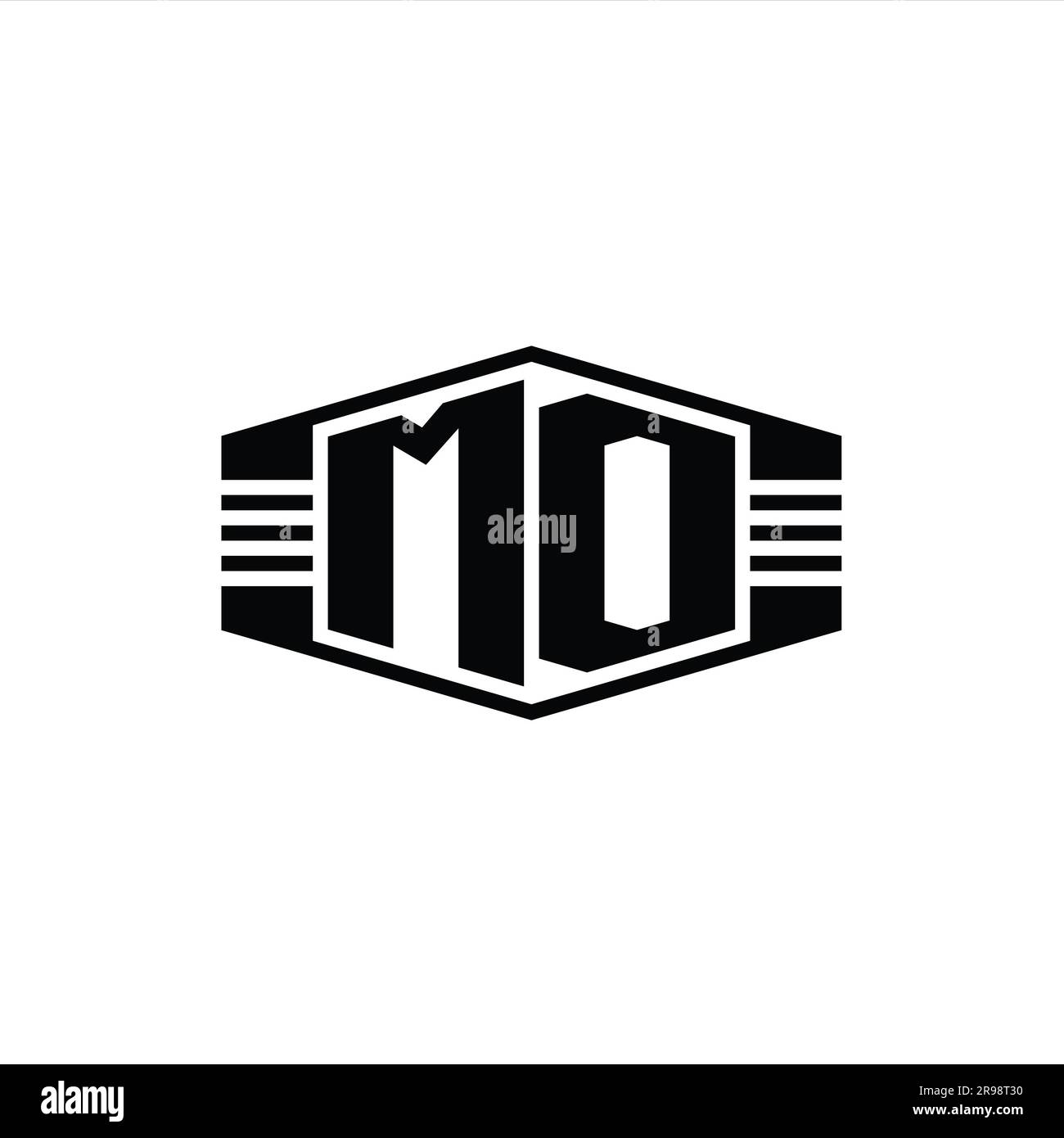 MD Letter Logo monogram hexagon emblem shape with stripes outline style ... MD Letter Logo monogram hexagon emblem shape with stripes outline style ...