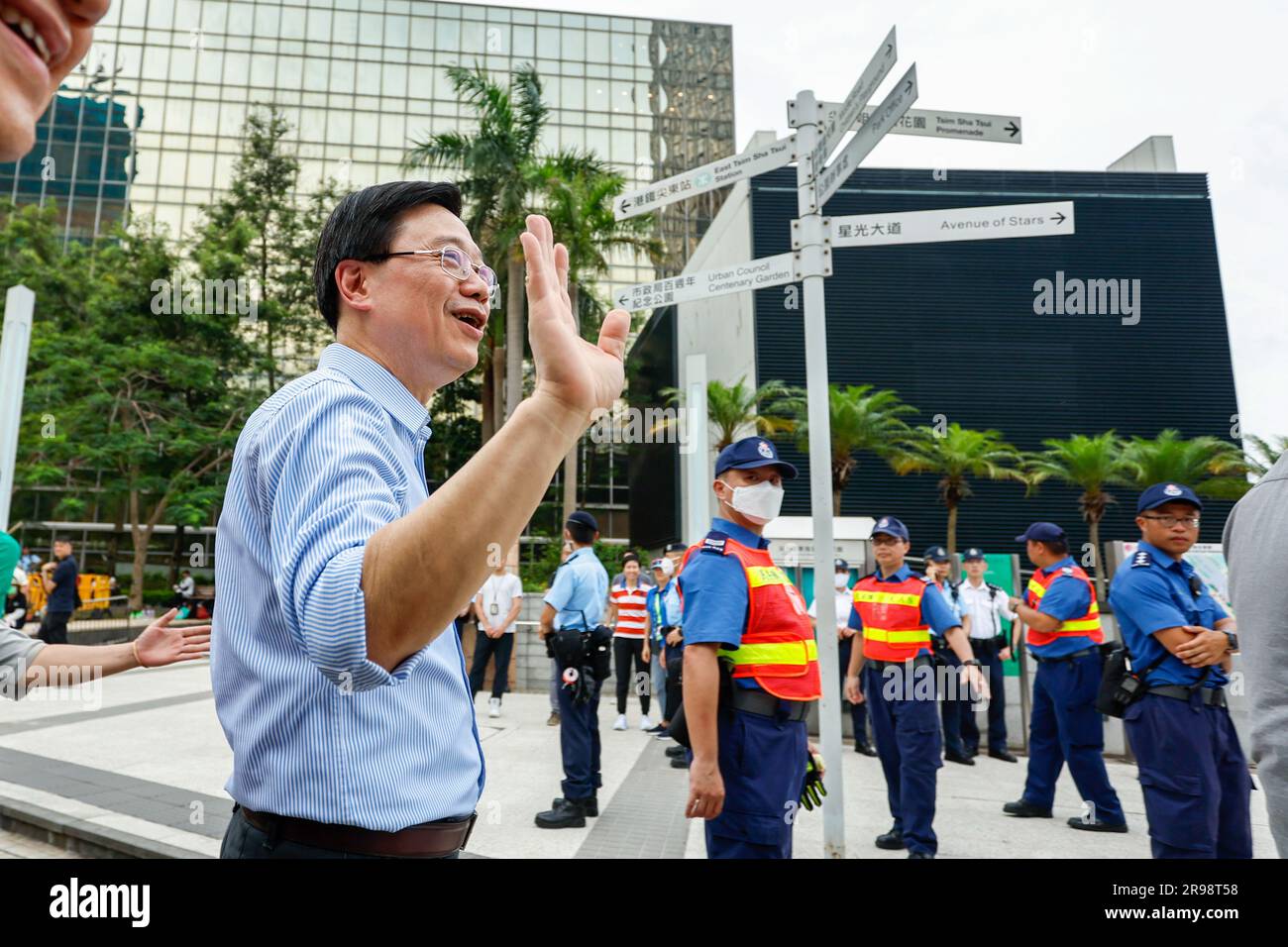 June 25, 2023, Hong Kong, Hong Kong, China: Chief Executive John Lee of Hong Kong SAR ...