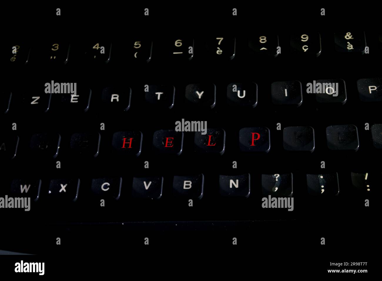 help written on a keyboard of an ancient typewriter Stock Photo - Alamy