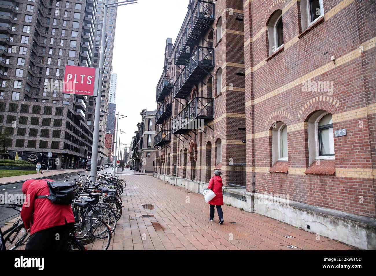 Rotterdam, Netherlands - October 6, 2021: View from Kop van Zuid, a ...