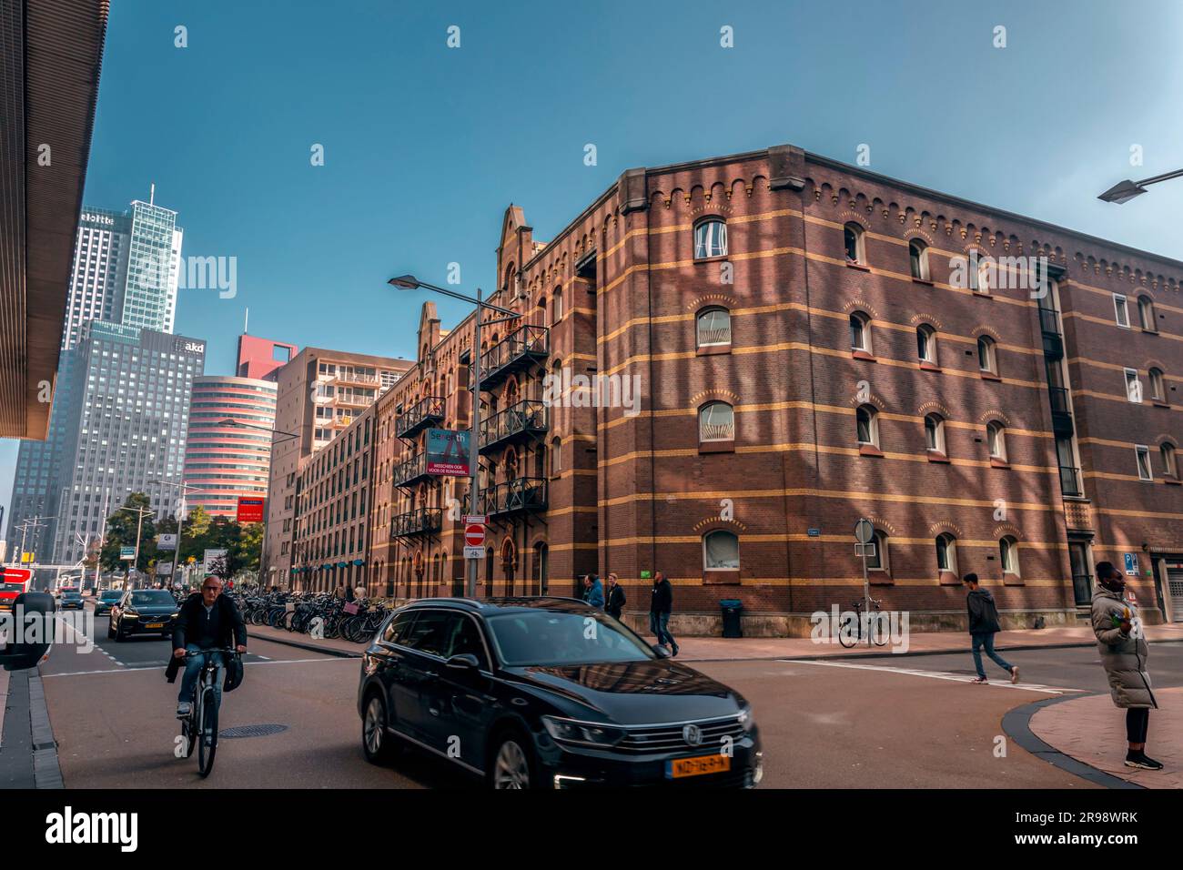 Rotterdam, Netherlands - October 8, 2021: Street view and generic ...