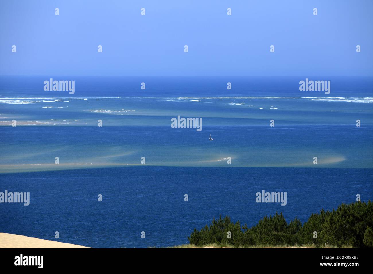 The Dune du Pyla, the highest in Europe, located in the south-west of ...