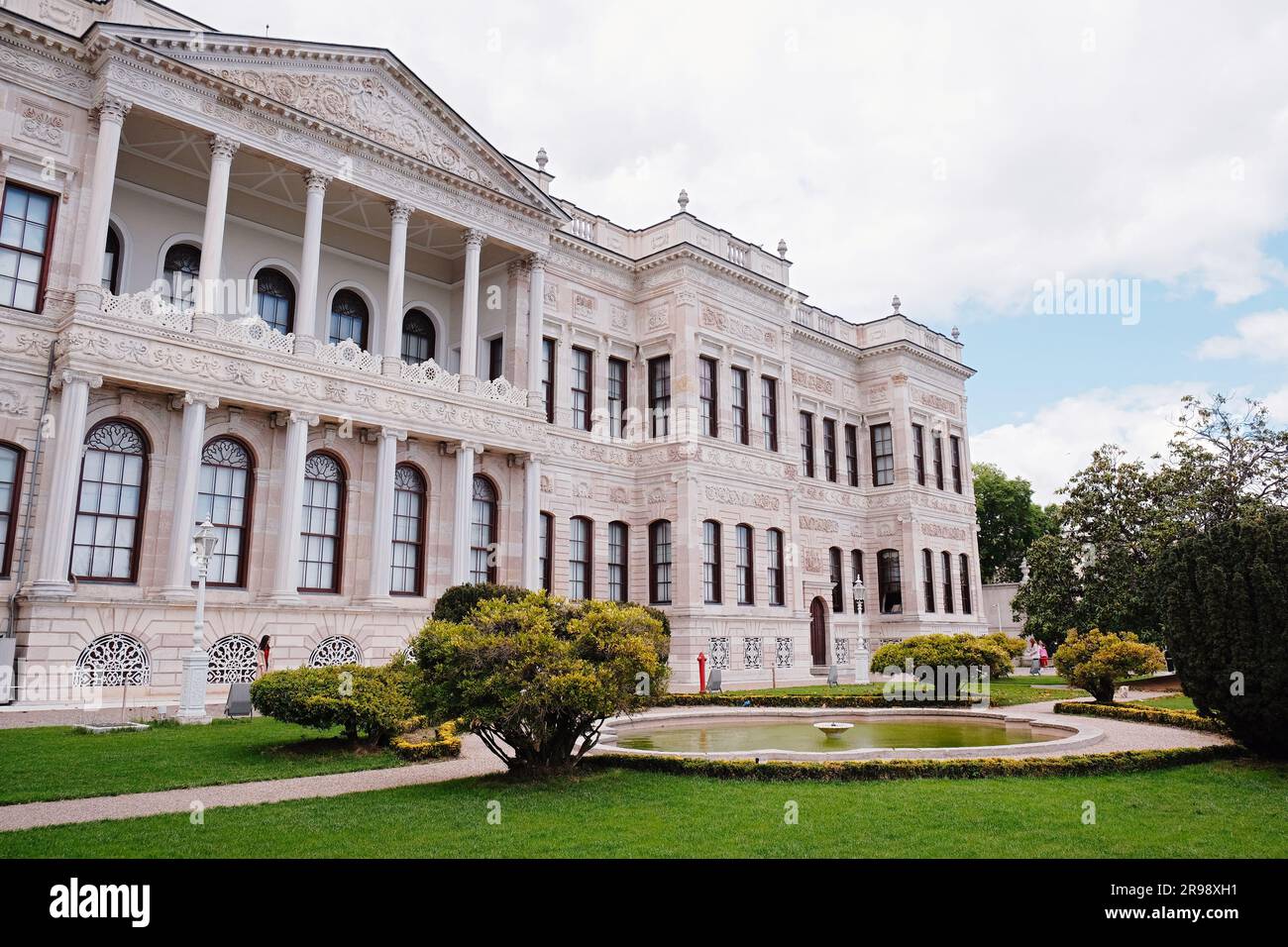 Istanbul, Turkey. May 19, 2022. The inner courtyard of Dolmabahce ...