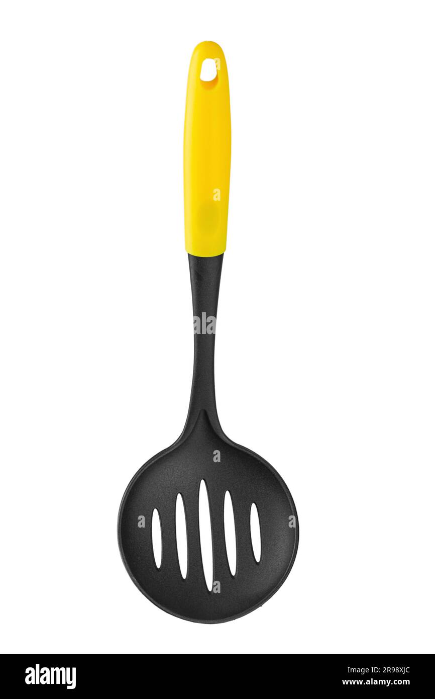Skimmer To Get Ready Made Dumplings Isolated On White Background File Contains Clipping Path