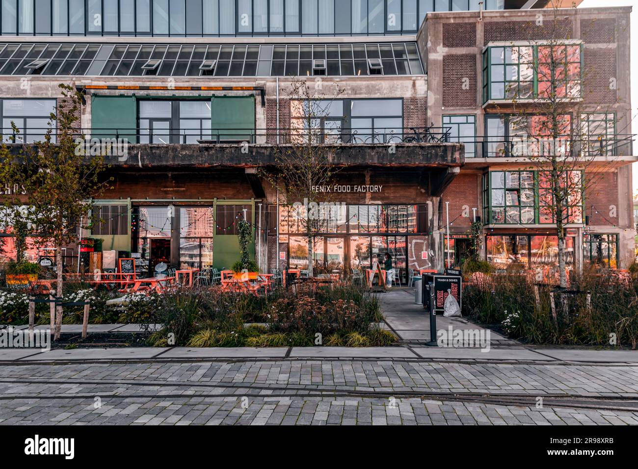 Rotterdam, NL - OCT 8, 2021: Exterior view of Fenixlofts and Fenix Food ...