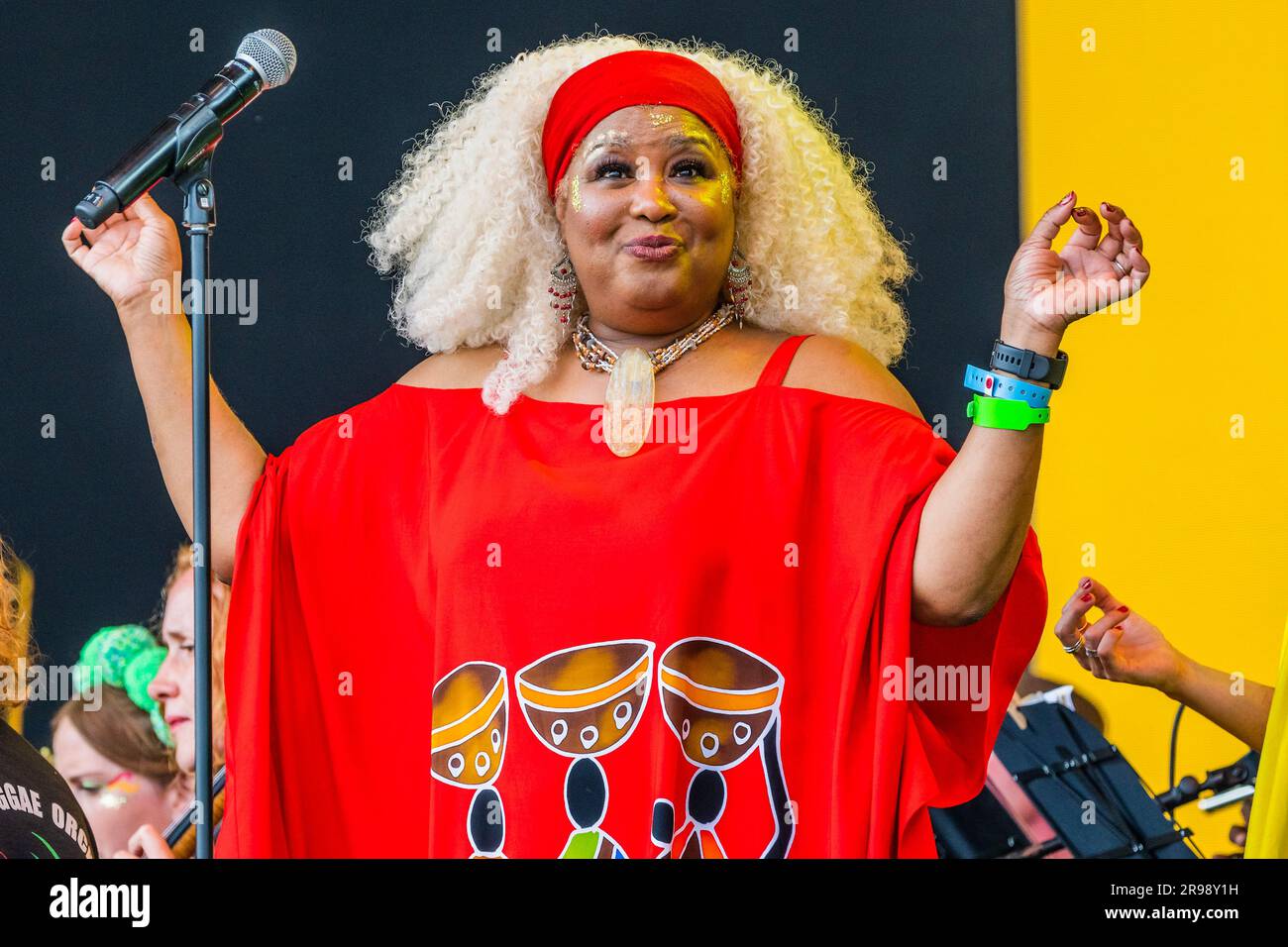Glastonbury, UK. 25th June, 2023. The Bristol Reggae Orchestra ...