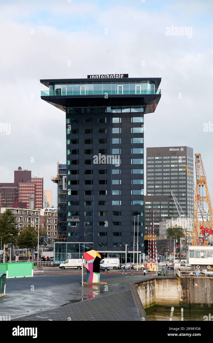Rotterdam, Netherlands - October 6, 2021: Modern business towers ...