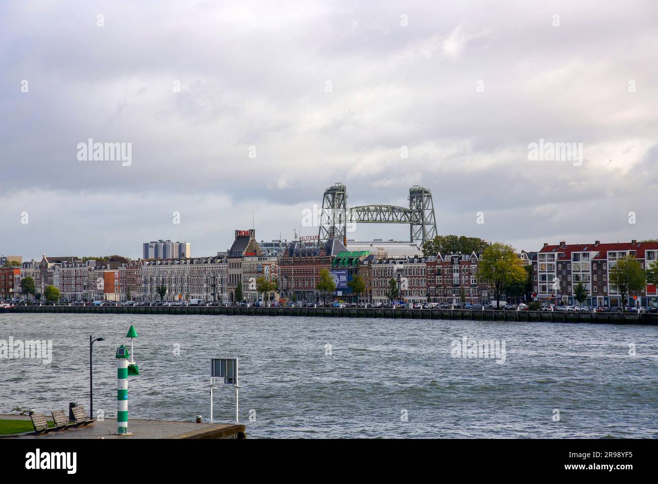 Rotterdam, NL- OCT 6, 2021: De Hef, officially Koningshaven Bridge, is ...