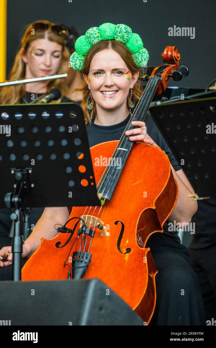 Glastonbury, UK. 25th June, 2023. The Bristol Reggae Orchestra ...