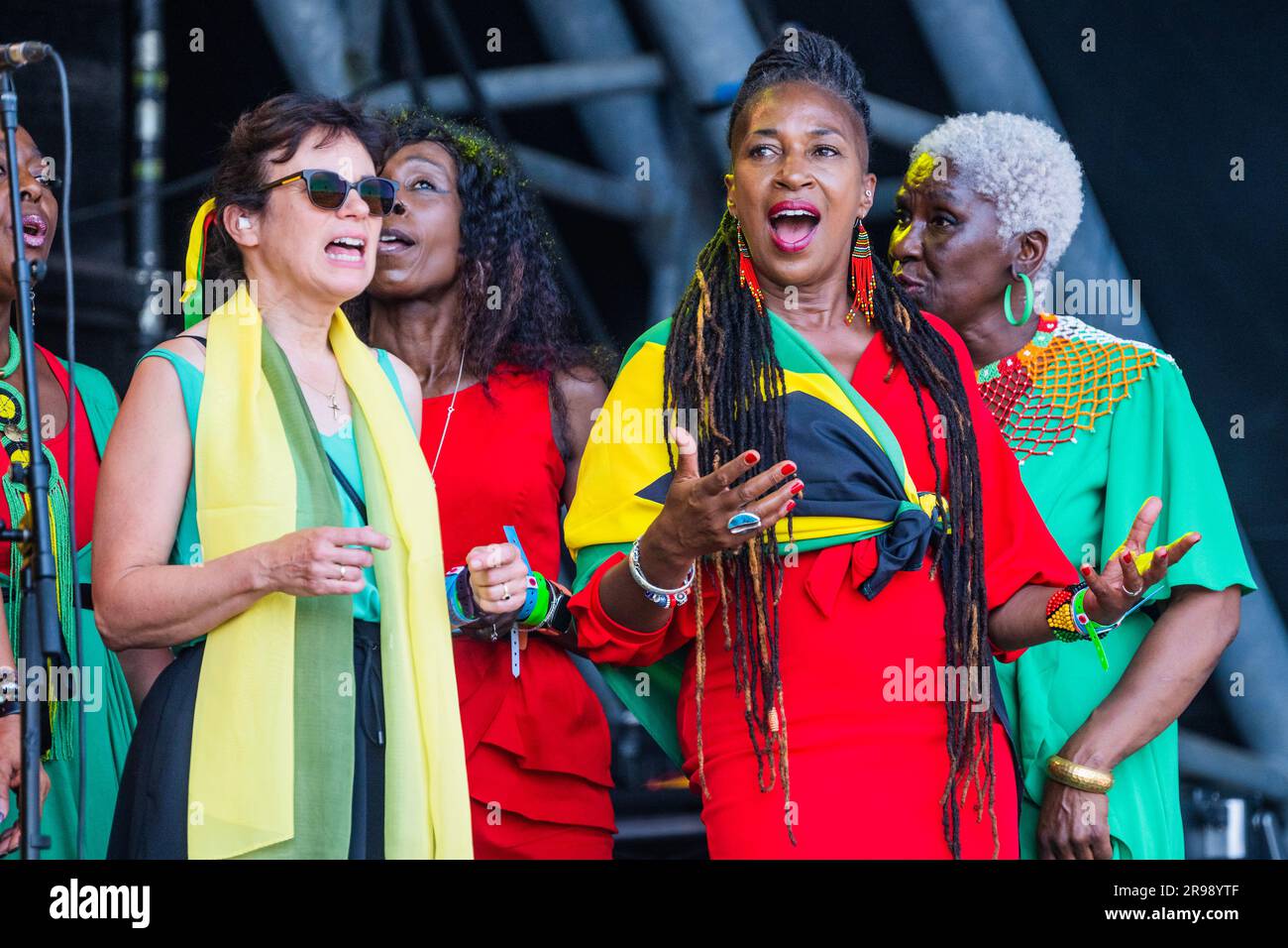 Glastonbury, UK. 25th June, 2023. The Bristol Reggae Orchestra ...