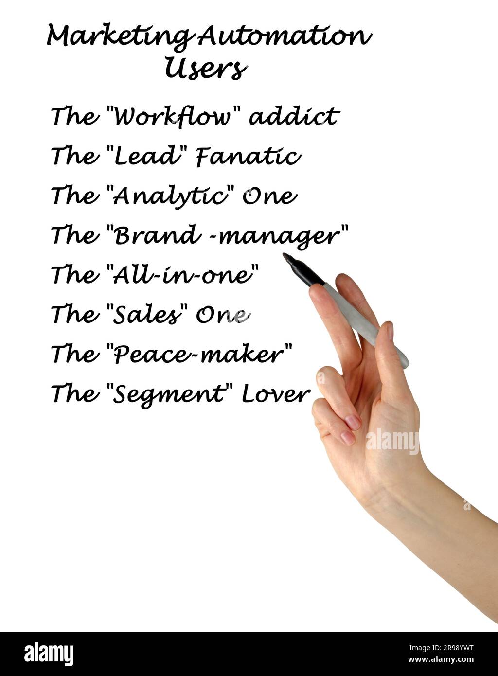 Workflow marketing diagram Cut Out Stock Images & Pictures - Alamy