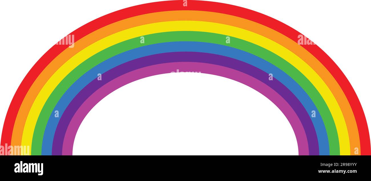 Rainbow wave white background Stock Vector Images - Alamy